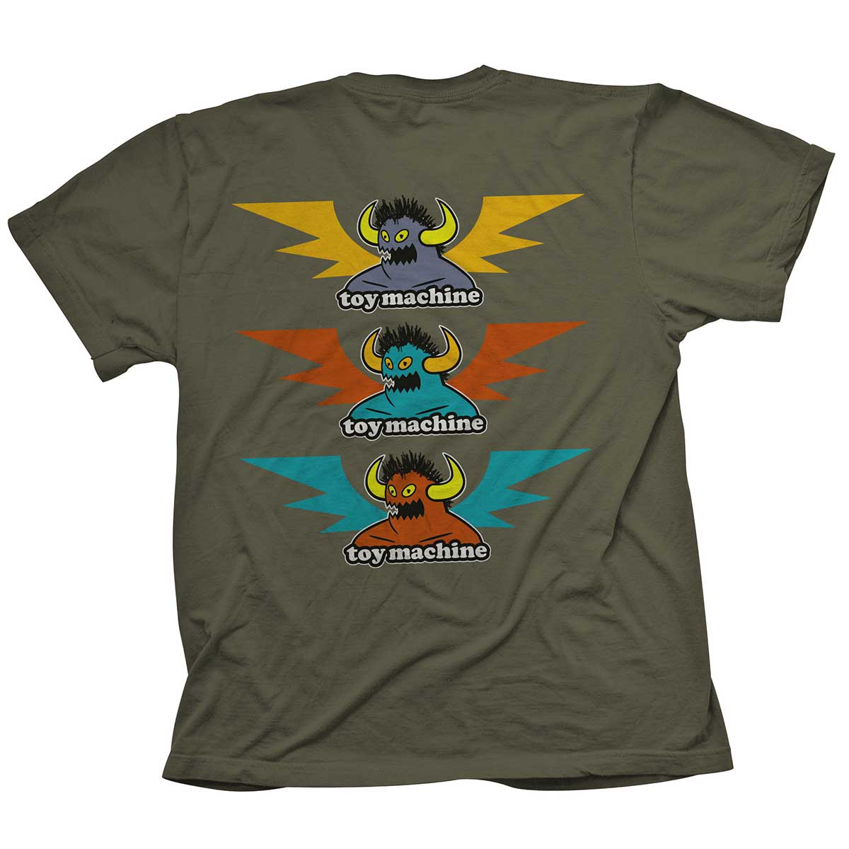 Toy Machine Skateboards Tri-Monster T-Shirt - Moss | SoCal Skateshop