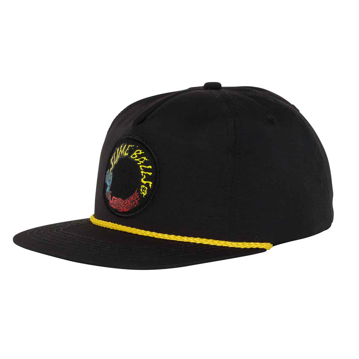 Slime Balls Wheels Vomit Mid Profile Snapback Hat - Black | SoCal Skateshop