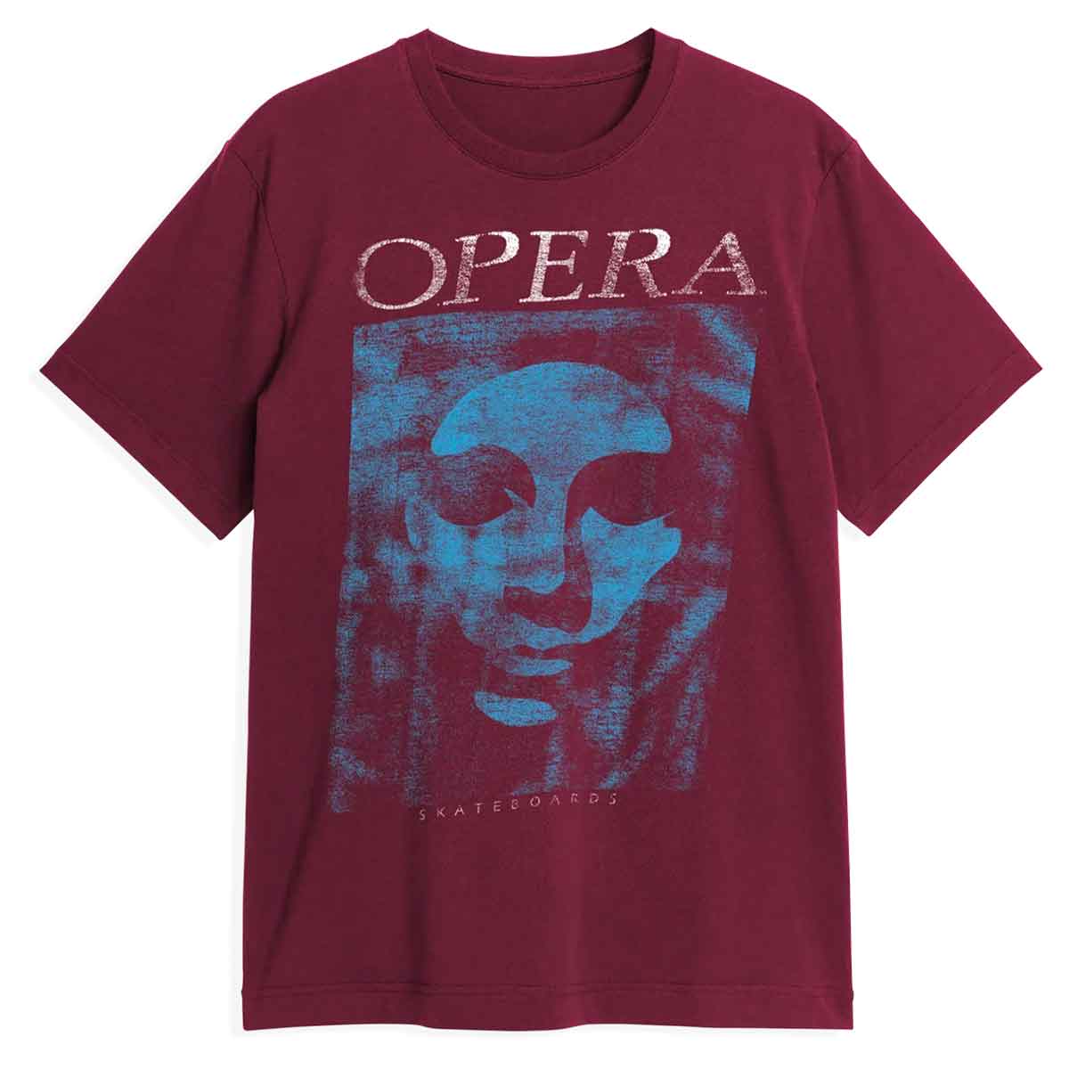 Opera Skateboards Mask Vintage Premium T-Shirt - Maroon | SoCal Skateshop