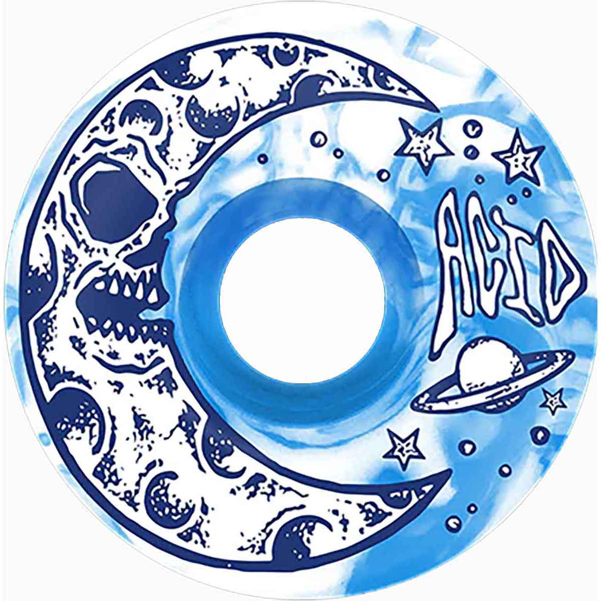 Acid Chemical Co Type A Moon Side Cuts Skateboard Wheels - Blue/White ...