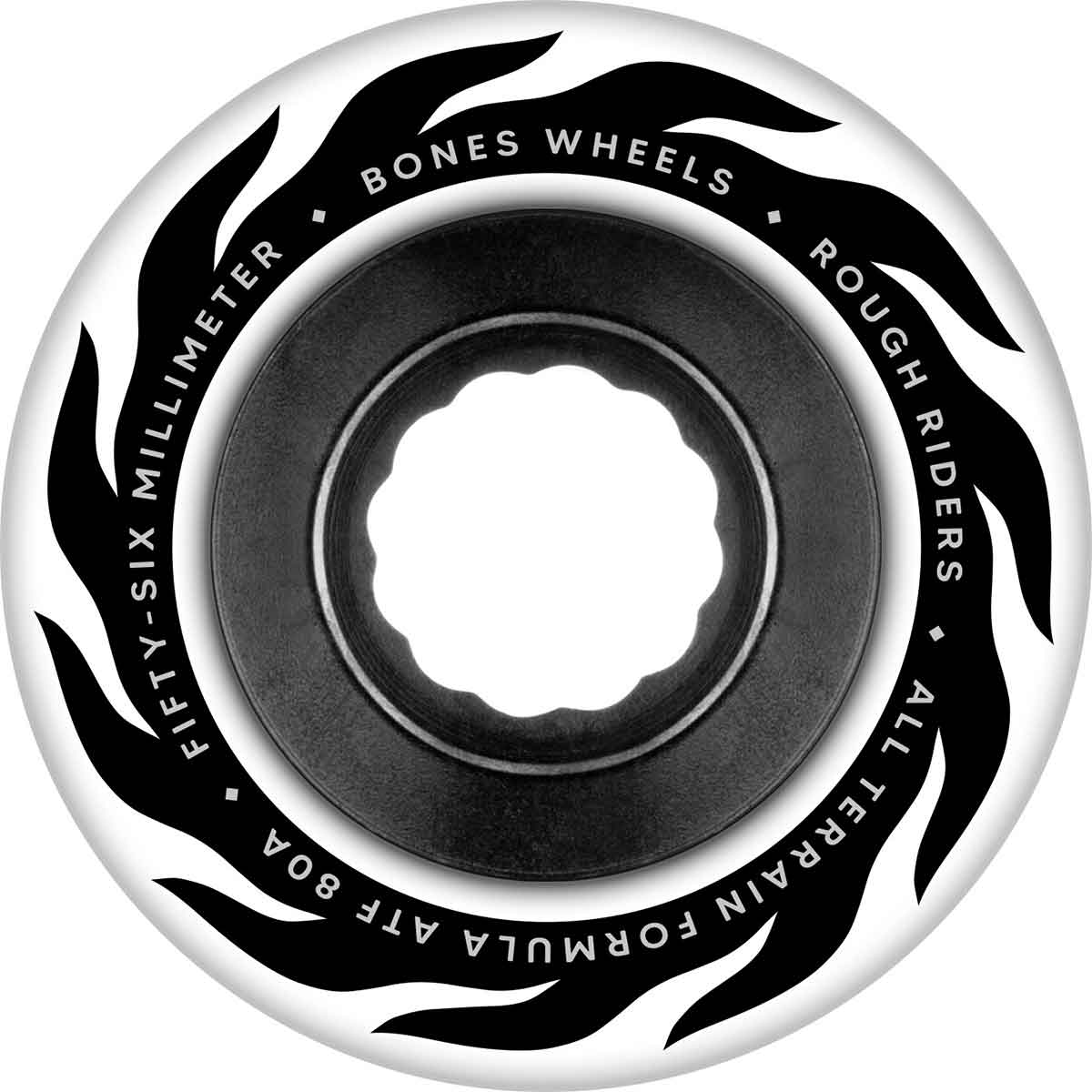 Bones ATF Rough Rider Eternal Flame Skateboard Wheels - White 56mm 80a ...