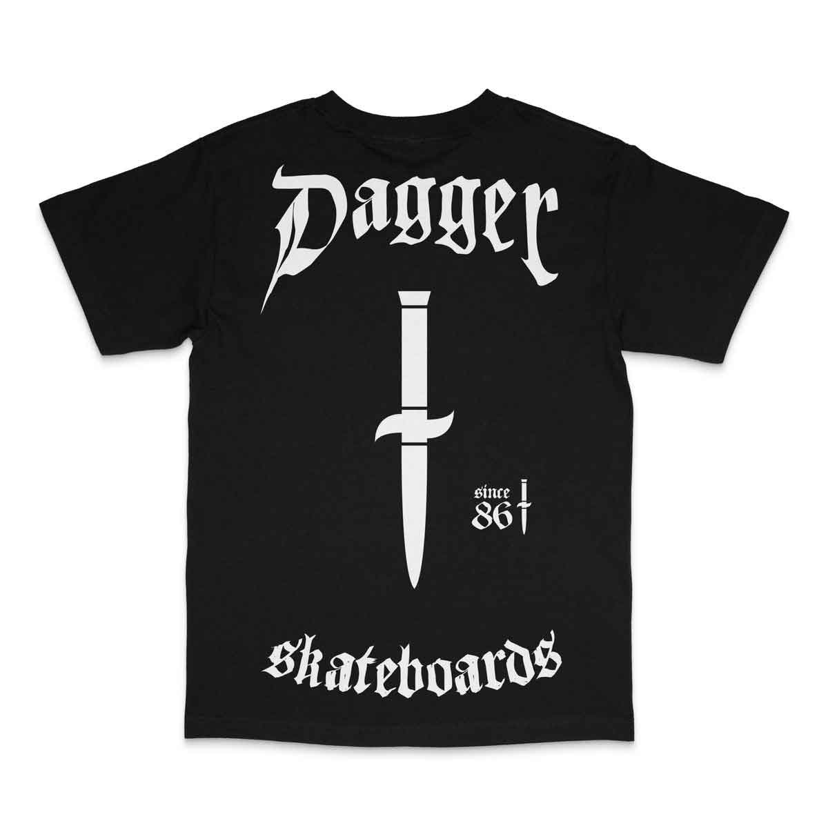 Dagger Skates Since 86 T-Shirt - Black | SoCal Skateshop