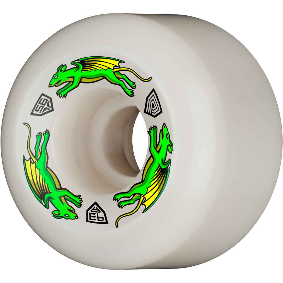 Powell Peralta Dragon Formula Nano Rats Skateboard Wheels - White 56mm ...