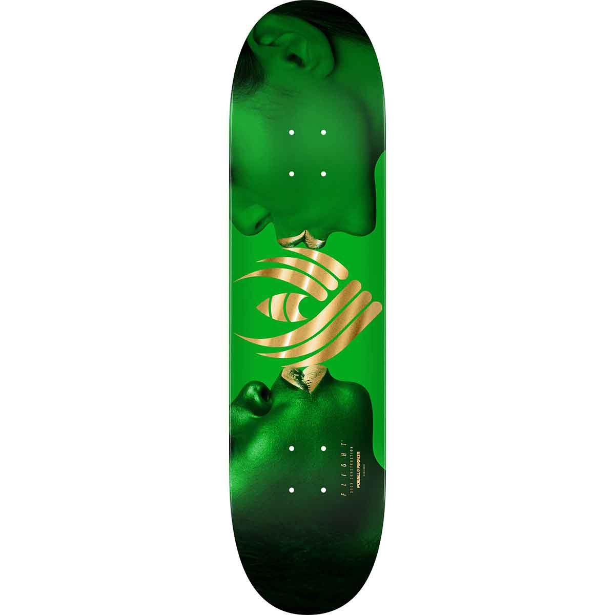 Powell Peralta Kiss Flight K26 Skateboard Deck - Green/Gold Foil 8.5x32 ...