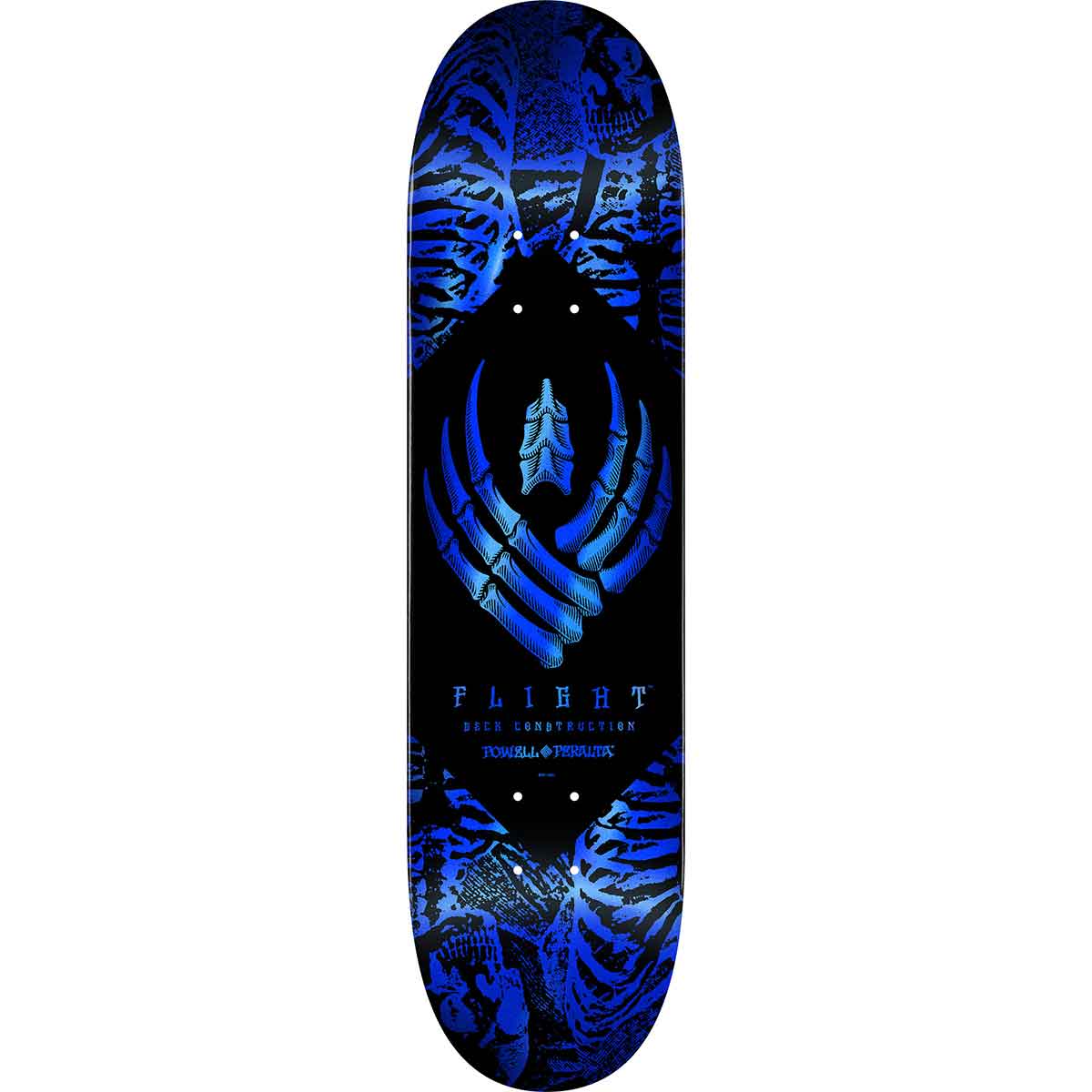 Powell Peralta Skeleton Flight 308 Skateboard Deck - Blue Foil 8.75x32 ...