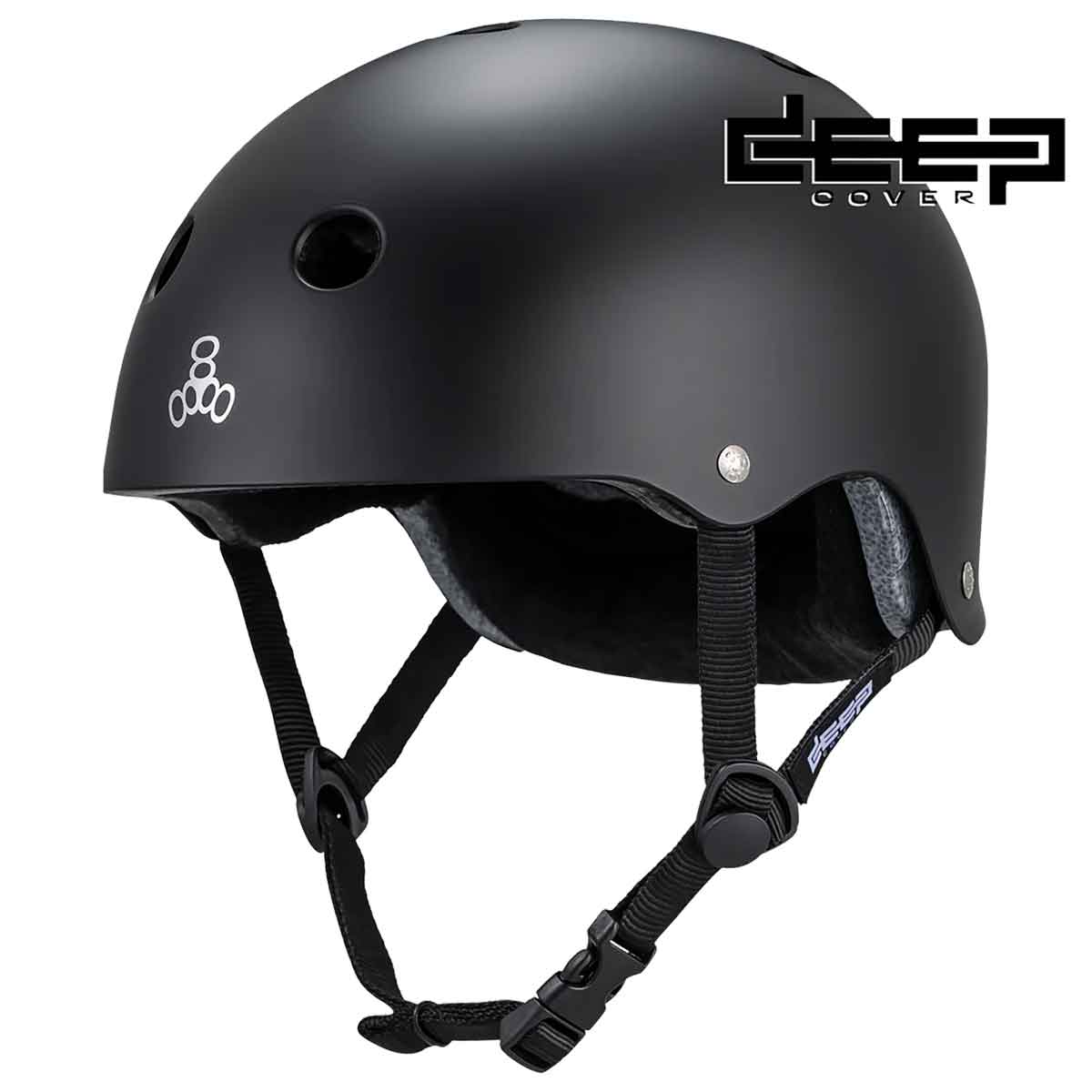 Triple Eight Deep Cover Helmet - Black Matte | SoCal Skateshop