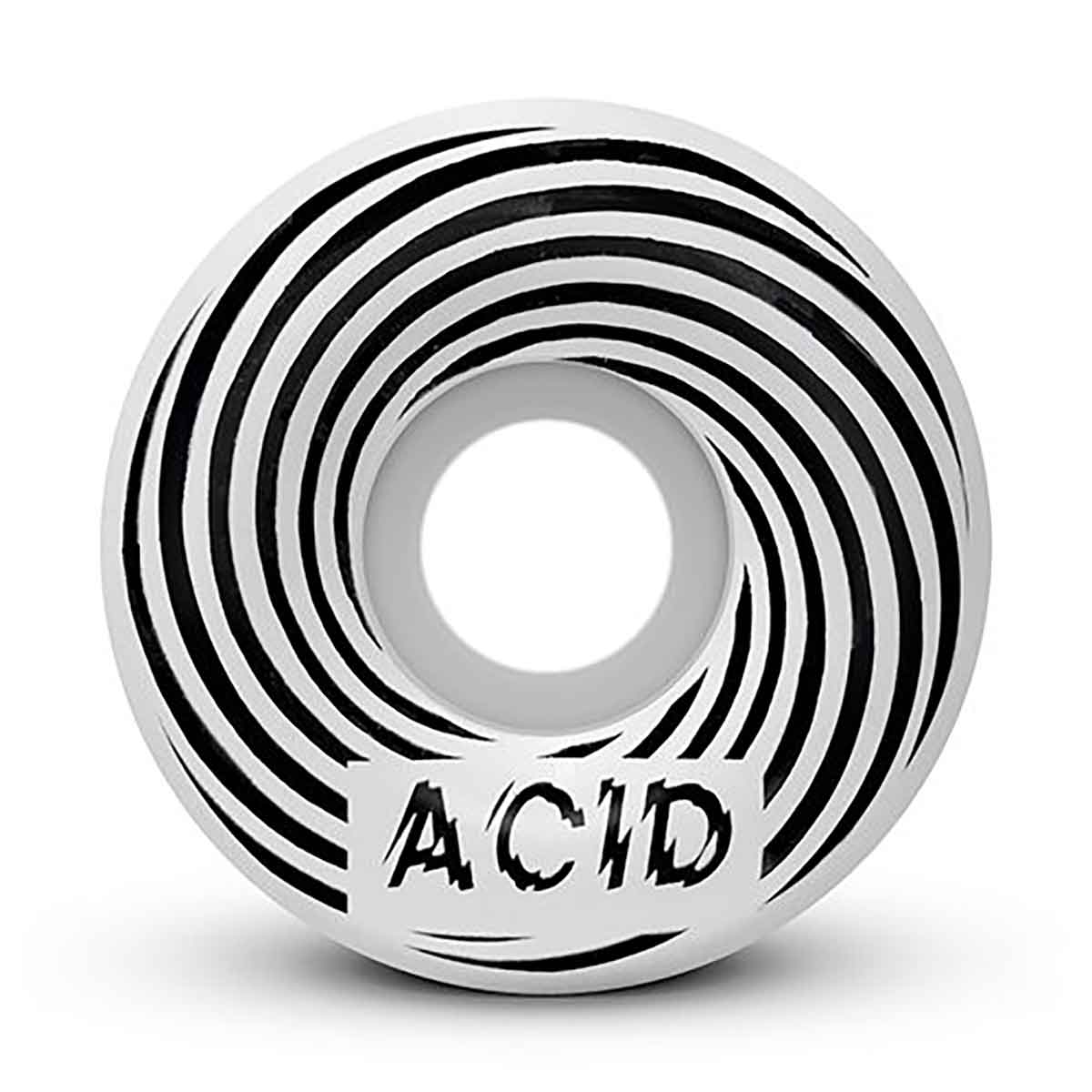 Acid Chemical Co Type A Swirl Double Radius Skateboard Wheels - White ...