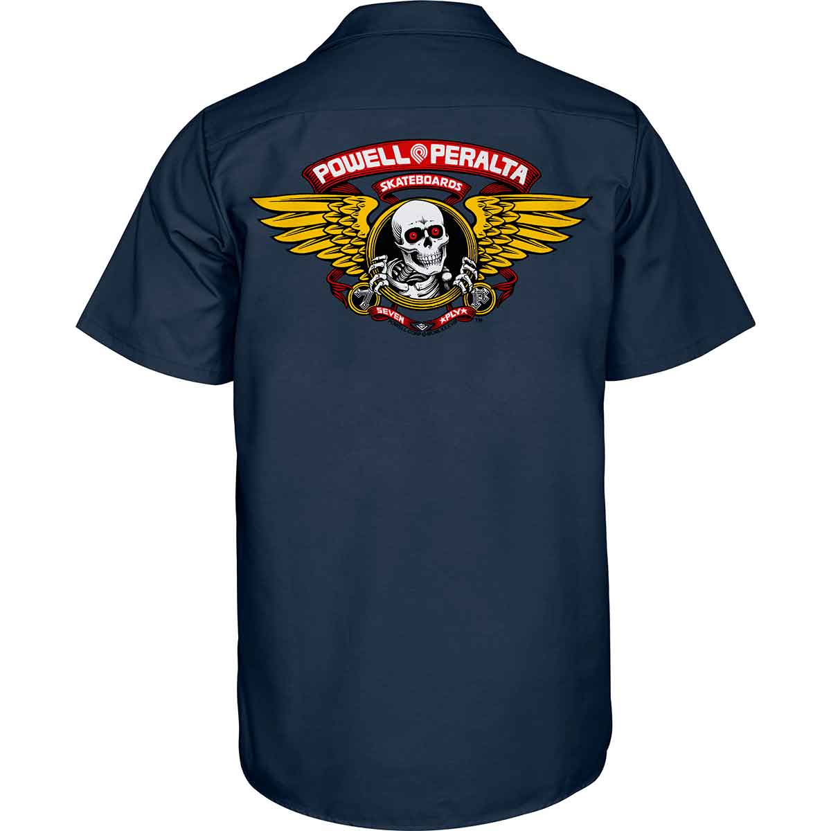 Powell Peralta Winged Ripper Work Shirt - Navy | SoCal Skateshop
