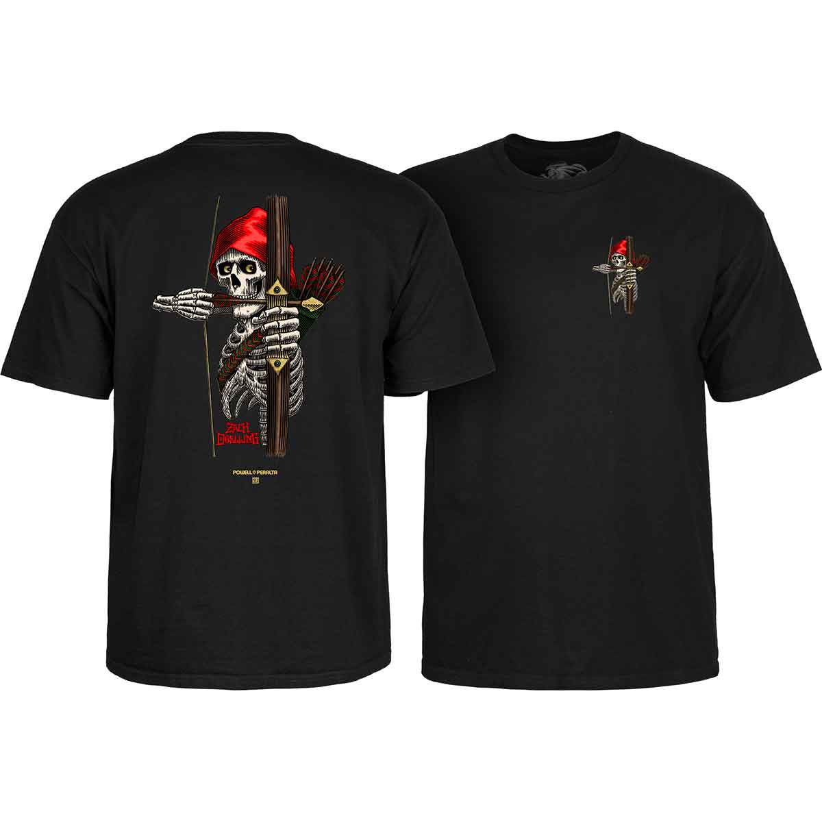 Powell Peralta Zach Doelling Archer T-Shirt - Black | SoCal Skateshop