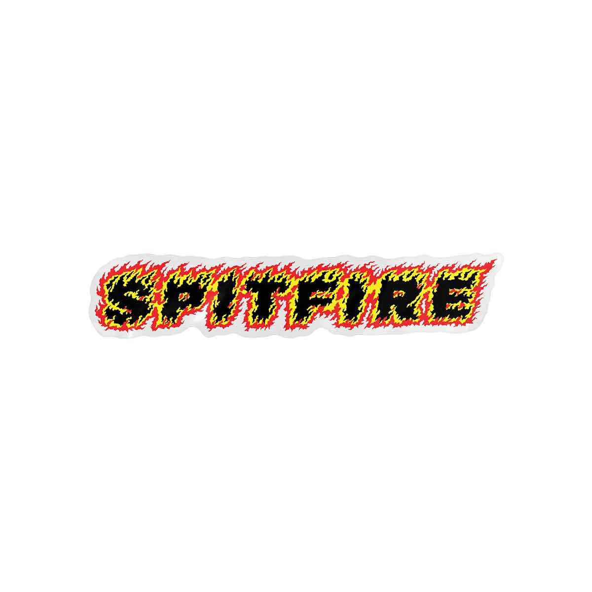 Spitfire Wheels Flames Script Sticker - Mini | SoCal Skateshop