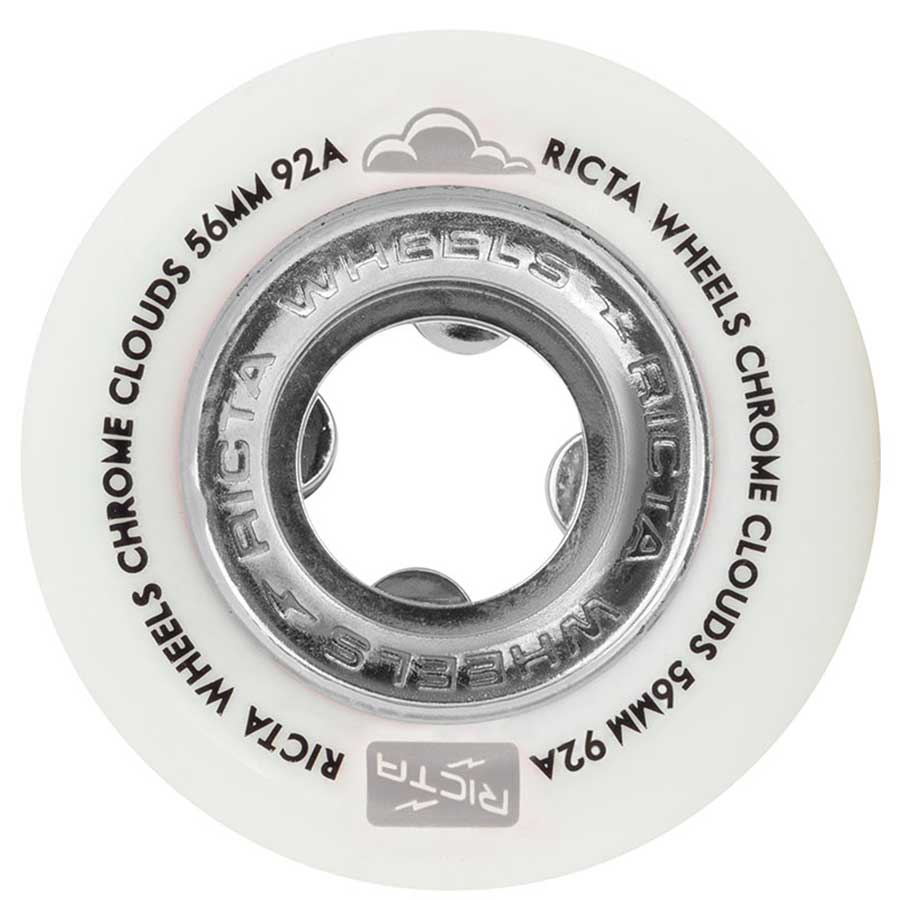 Ricta Chrome Clouds Wheels - White/Black 56mm 92a | SoCal Skateshop